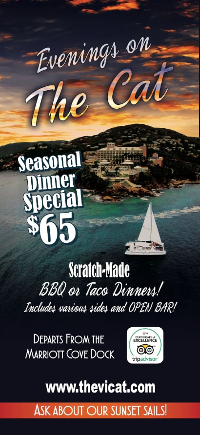 Welcome to The VI Cat Catamaran Sailing Snorkel & Dinner Sails in St ...